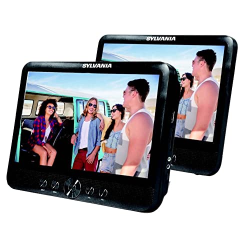 SYLVANIA SDVD1082 10.1-in. Portable Dual-Screen 720p HD DVD and Media Player with Mounting Straps