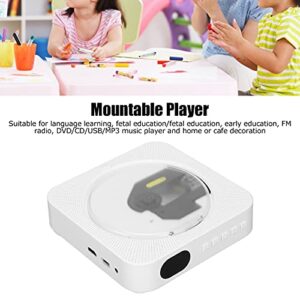 Jopwkuin Portable DVD Players CD Player Wall Mountable KC606 Dual Speakers Home DVD Players with CD, DVD, CD R/RW, DVD R/+R, DVD+RW/RW, VCD, U Disk Play Function for Language Learning(US Plug)