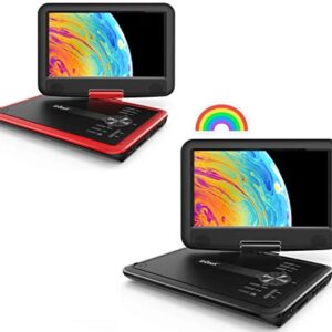 ieGeek 11.5'' Black and Red Portable DVD Player