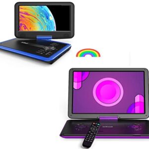 ieGeek 16.9'' Purple Portable DVD Player and 11.5'' Blue Portable DVD Player