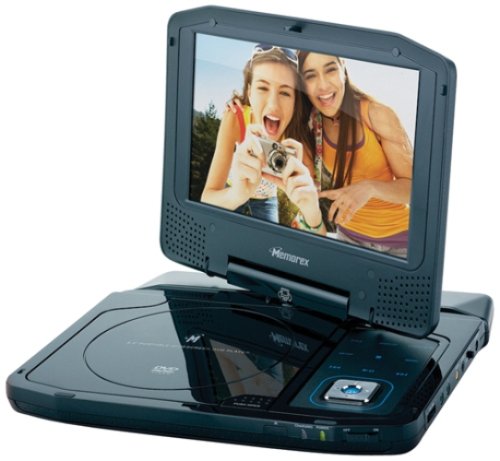 Memorex MVDP1078 8-Inch Portable DVD Player, Black