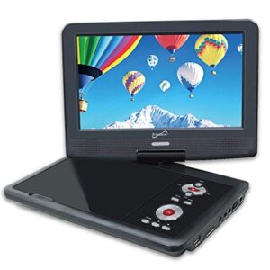 SuperSonic SC-179 Portable DVD Player 9" High Definition: USB and SD inputs with Built-in Lithium Ion Battery and Swivel Display