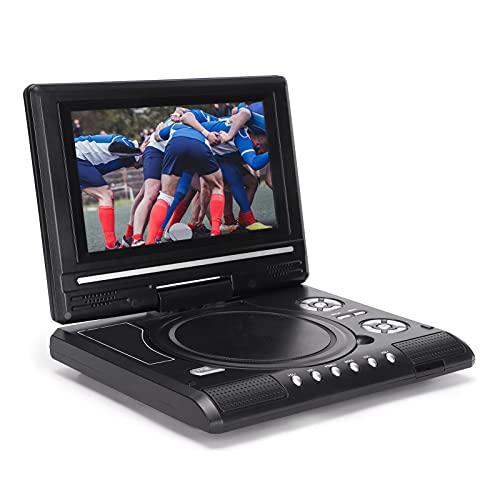 6.8inch/8.5inch Portable DVD Player with Large HD LCD Screen, 270° Swivel Mobile DVD Player with Remote Control and Gamepad, support Analog TV function, PAL, NTSC, games and FM radio(6.8")