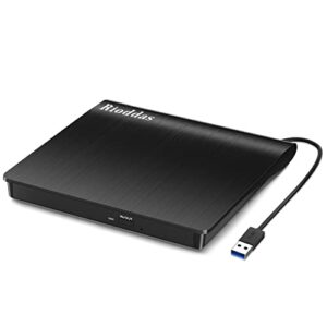 external cd/dvd drive for laptop usb 3.0 cd/dvd player portable cd dvd +/-rw burner dvd/cd rom reader rewriter writer disk drive compatible with laptop desktop pc windows apple mac pro macbook linux