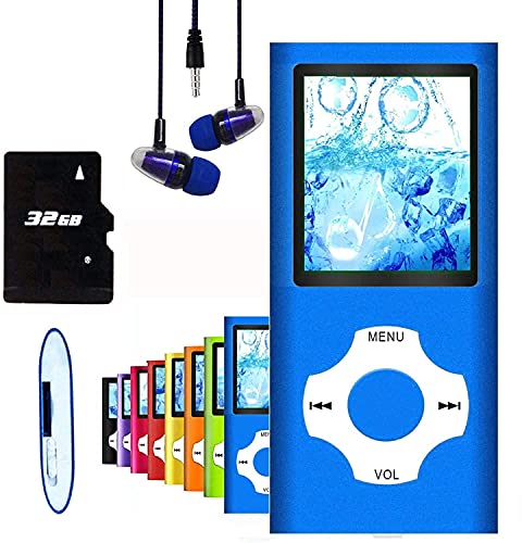 MP3 Player / MP4 Player, Hotechs MP3 Music Player with 32GB Memory SD Card Slim Classic Digital LCD 1.82'' Screen Mini USB Port with FM Radio, Voice Record