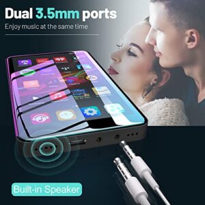 PECSU MP3 Player with Bluetooth and WiFi, 5" IPS Full Touch Screen Android Streaming MP4 MP3 Player with Spotify and Speaker Supports Custom APK Installation, Expandable up to 1TB