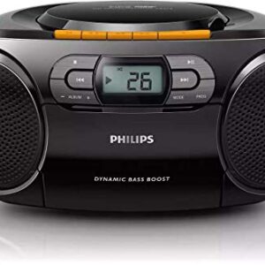 Philips Stereo CD Player, Portable Cassette Player, Portable Boombox, USB, FM, MP3, Tape, CD Player Boom Box, AZ328 - CD Player Boombox, Tape Player, CD Cassette Player Combo, CD Boombox