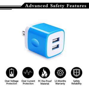 USB Wall Charger,Charging Block,5Pack 2.1A Wall Plug Power Cube Brick Charger Adapter Compatible with iPhone 14 13 12 11 Pro Max/Xs Max/XR/8/7/6S/6 Plus,Samsung Galaxy S23 S22 S21 S20 A10e A20 A50 A80