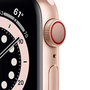 Apple Watch Series 6 (GPS + Cellular, 40mm) - Gold Aluminum Case with Pink Sand Sport Band (Renewed)