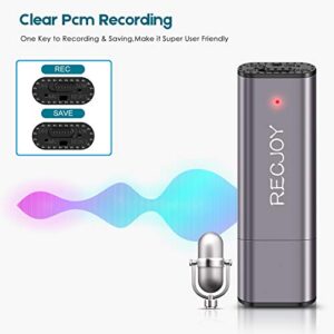 16GB Mini Voice Recorder for Lectures Meetings - EVIDA RECJOY 72Hours Digital USB Voice Recorder Recording Device Audio Recorder Rechargeable