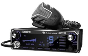 uniden bearcat 980 40- channel ssb cb radio with sideband noaa weatherband,7- color digital display pa/cb switch and noise cancelling mic, wireless mic compatible