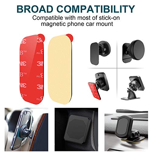 APPS2Car 3M Vhb Sticky Adhesive Pads Replacement Mounting Tape 4 Pcs, Dashboard Sticker Pads for Magnetic Phone Car Mount,Car Mount Adhesive,Double Sided 3M Adhesive Pads,Car Mount Sticker Tapes