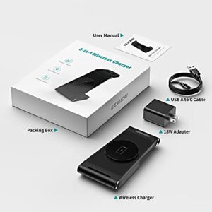 GEJIUCAI Magnetic Wireless Charger, 3 in 1 Fast Wireless Charging Station for Multiple Devices, for iPhone 14/Pro/Max/Plus/13/12, Apple Watch Ultra 8/7/6/5/4/3/2, AirPods 3/Pro/Pro2