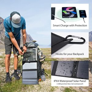 [Upgraded]BigBlue 3 USB-A 28W Solar Charger(5V/4.8A Max), Portable SunPower Solar Panel Charger for Camping, IPX4 Waterproof, Compatible with iPhone 11/XS/XS Max/XR/X/8/7, iPad, Samsung Galaxy LG etc.