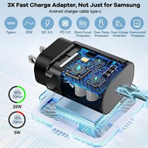 25W USB C Charger, 2 in 1 Watch Charger Compatible for Samsung Galaxy Watch 5 Pro/5/4/3/Active2/1 and Galaxy S22/21/20/10 Note20/10/9/8, (4.9 ft)