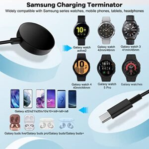 25W USB C Charger, 2 in 1 Watch Charger Compatible for Samsung Galaxy Watch 5 Pro/5/4/3/Active2/1 and Galaxy S22/21/20/10 Note20/10/9/8, (4.9 ft)