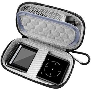 mp3 & mp4 player case for soulcker/g.g.martinsen/grtdhx/ipod nano/sandisk music player/sony nw-a45 /b walkman and other music players with bluetooth. fit for earbuds, usb cable, memory card