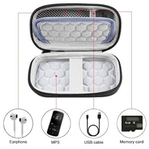 MP3 & MP4 Player Case for SOULCKER/G.G.Martinsen/Grtdhx/iPod Nano/Sandisk Music Player/Sony NW-A45 /B Walkman and Other Music Players with Bluetooth. Fit for Earbuds, USB Cable, Memory Card