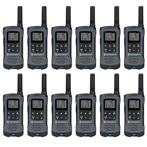 Motorola Talkabout T200 Two-Way Radio, 20 Mile,12 Pack, Grey