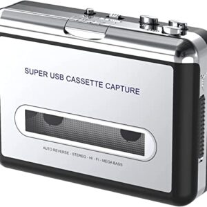 DigitNowCassette Tape To CD Converter Via USB,Portable USB Cassette Player Capture MP3 Audio Music,Compatible With Laptop and Personal Computer,Convert Walkman Tape Cassette To MP3 Format