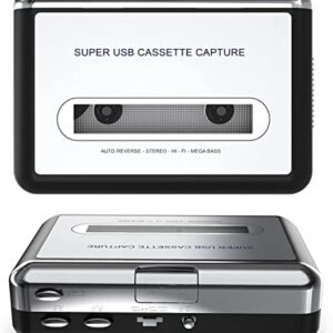 DigitNowCassette Tape To CD Converter Via USB,Portable USB Cassette Player Capture MP3 Audio Music,Compatible With Laptop and Personal Computer,Convert Walkman Tape Cassette To MP3 Format