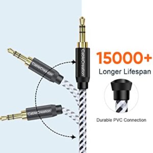 CableCreation Aux Cable(6Ft/1.8M),3.5mm Audio Cable Male to Male,1/8 inch Auxiliary Stereo Jack,Aux Cord for Headphone, Phone, Car, Speaker and More(with Aux Port)