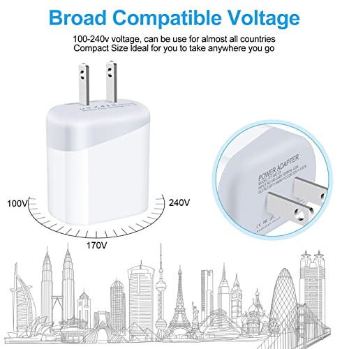 USB C Pixel 7 Fast Charger Type C Charging Block for Google Pixel 7 Pro 7 6a 6 Pro 5a,20W PD 3.0 USB C Wall Charger Box Cube Power Adapter for iPhone 14 Pro 13 12 11 SE,Samsung Galaxy A14,A23,S23,A13