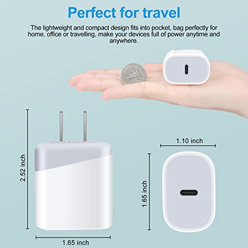 USB C Pixel 7 Fast Charger Type C Charging Block for Google Pixel 7 Pro 7 6a 6 Pro 5a,20W PD 3.0 USB C Wall Charger Box Cube Power Adapter for iPhone 14 Pro 13 12 11 SE,Samsung Galaxy A14,A23,S23,A13