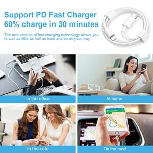 【Apple MFi Certified】 iPhone Fast Charger, 3+3Pack 20W USB C Wall Charger with 6FT Fast Charging Cable Compatible with iPhone 14/14 Pro/14 Pro Max/14 Plus/13/12/11/Pro/Pro Max/Mini/Xs Max/XR/X, iPad