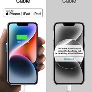 【Apple MFi Certified】 iPhone Fast Charger, 3+3Pack 20W USB C Wall Charger with 6FT Fast Charging Cable Compatible with iPhone 14/14 Pro/14 Pro Max/14 Plus/13/12/11/Pro/Pro Max/Mini/Xs Max/XR/X, iPad