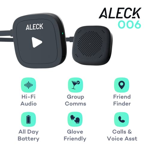 ALECK 006™ - Universal Bluetooth Wireless Hi-Fi Audio and Communication Speakers for Ski and Snowboard Helmets