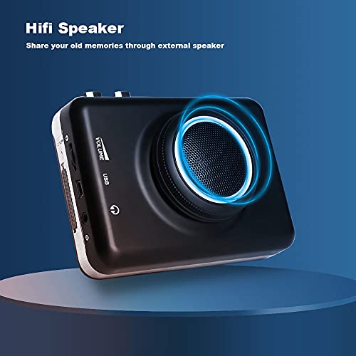 Updated Cassette Player with Speaker-Portable Cassette Tape to MP3 Converter- Convert Tapes to Digital Format via USB, Compatible with Mac Laptops & Personal Computers