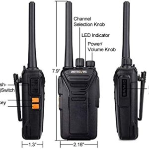 Retevis RT27 Walkie Talkies for Adults, Heavy Duty Two Way Radios Long Range, VOX Hands Free, Local Alarm, Rugged 2 Way Radio (6 Pack) with Six-Way Charger Base, for School Construction Farm