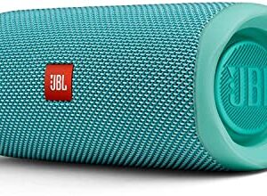 JBL Flip 5 Waterproof Portable Wireless Bluetooth Speaker Bundle with Hardshell Protective Carrying Case (Teal)