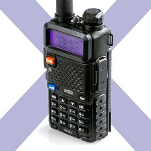 btech uv-5x3 5 watt tri-band radio : vhf, 1.25m, uhf, amateur (ham), includes dual band antenna, 220 antenna, earpiece, charger, and more two-way radio