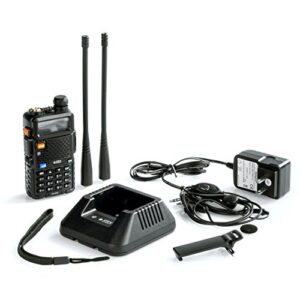 BTECH UV-5X3 5 Watt Tri-Band Radio : VHF, 1.25M, UHF, Amateur (Ham), Includes Dual Band Antenna, 220 Antenna, Earpiece, Charger, and More Two-Way Radio