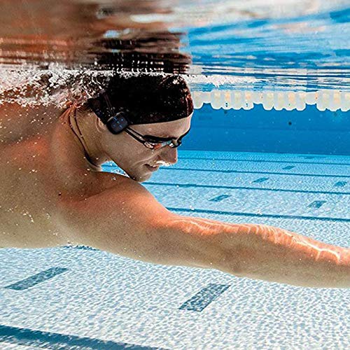 SEWOBYE Waterproof MP3 Player for Swimming and Running, Underwater Headphones with Short Cord, Shuffle Feature