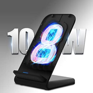 Fast Wireless Charger COVIXXIO 10W Wireless Charging Stand Compatible with iPhone 14 13 12 11 Pro XR XS 8 Plus Galaxy S20 S10 Note 20 10 Google LG and Other Cell Phones