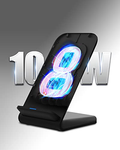 Fast Wireless Charger COVIXXIO 10W Wireless Charging Stand Compatible with iPhone 14 13 12 11 Pro XR XS 8 Plus Galaxy S20 S10 Note 20 10 Google LG and Other Cell Phones