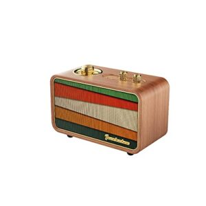 trenbader artlink stereo wireless speaker am/fm retro wood bluetooth speaker with built-in speakers,elegant & vintage design portable bluetooth speaker for home office outdoor…