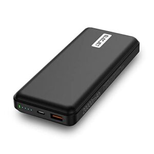 elecjet powerpie p20 45w fast portable charger, 20,000 mah power bank for samsung and laptop devices