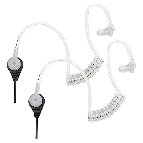 Midland AVPH3 Transparent Security Headsets with PTT/VOX – Wrap Around Design – Lasting Comfort Pair, Black