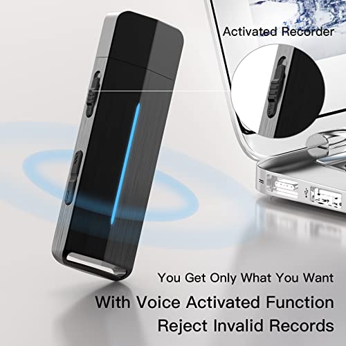 64GB Mini Voice Activated Recorder,Taheng Small Recording Device with 750 Hrs Recording Capacity,USB Digital Audio Recorder for Lecture Interview Meeting Class