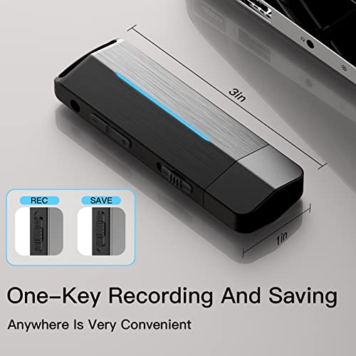 64GB Mini Voice Activated Recorder,Taheng Small Recording Device with 750 Hrs Recording Capacity,USB Digital Audio Recorder for Lecture Interview Meeting Class