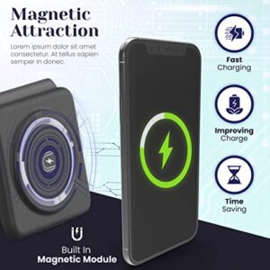 3MATIX 3 in 1 Wireless Charger, Fast Wireless Charging Pad, Travel Charger for Multiple Devices, Foldable 3 in 1 Wireless Charging Station Apple Compatible with iPhone 14/13/12, AirPods 3/2, iWatch