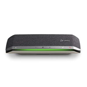 poly – sync 40 smart -speakerphone (plantronics) – flexible work spaces – connect to pc/mac via combined usb-a/usb-c -cable and smartphones via -bluetooth – works with teams, zoom & more