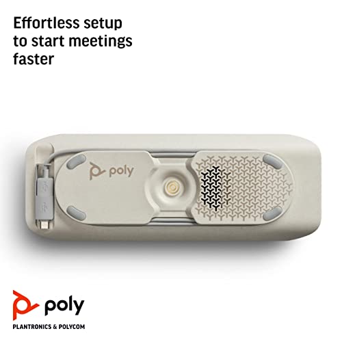 Poly - Sync 40 Smart -Speakerphone (Plantronics) - Flexible Work Spaces - Connect to PC/Mac via Combined USB-A/USB-C -Cable and Smartphones via -Bluetooth - Works with Teams, Zoom & more