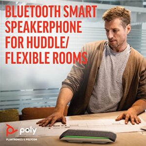 Poly - Sync 40 Smart -Speakerphone (Plantronics) - Flexible Work Spaces - Connect to PC/Mac via Combined USB-A/USB-C -Cable and Smartphones via -Bluetooth - Works with Teams, Zoom & more