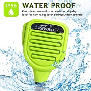 KEYBLU CP200D Waterproof Shoulder Speaker Mic 2 Pin Two Way Radio Microphone with 3.5mm Audio Jack Compatible with Motorola CP200 CLS1410 CLS1110 RDM2070D walkie Talkie (for Motorola, Green)