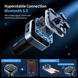 6 Multi Ports USB Car Charger + Bluetooth FM Transmitter for Car